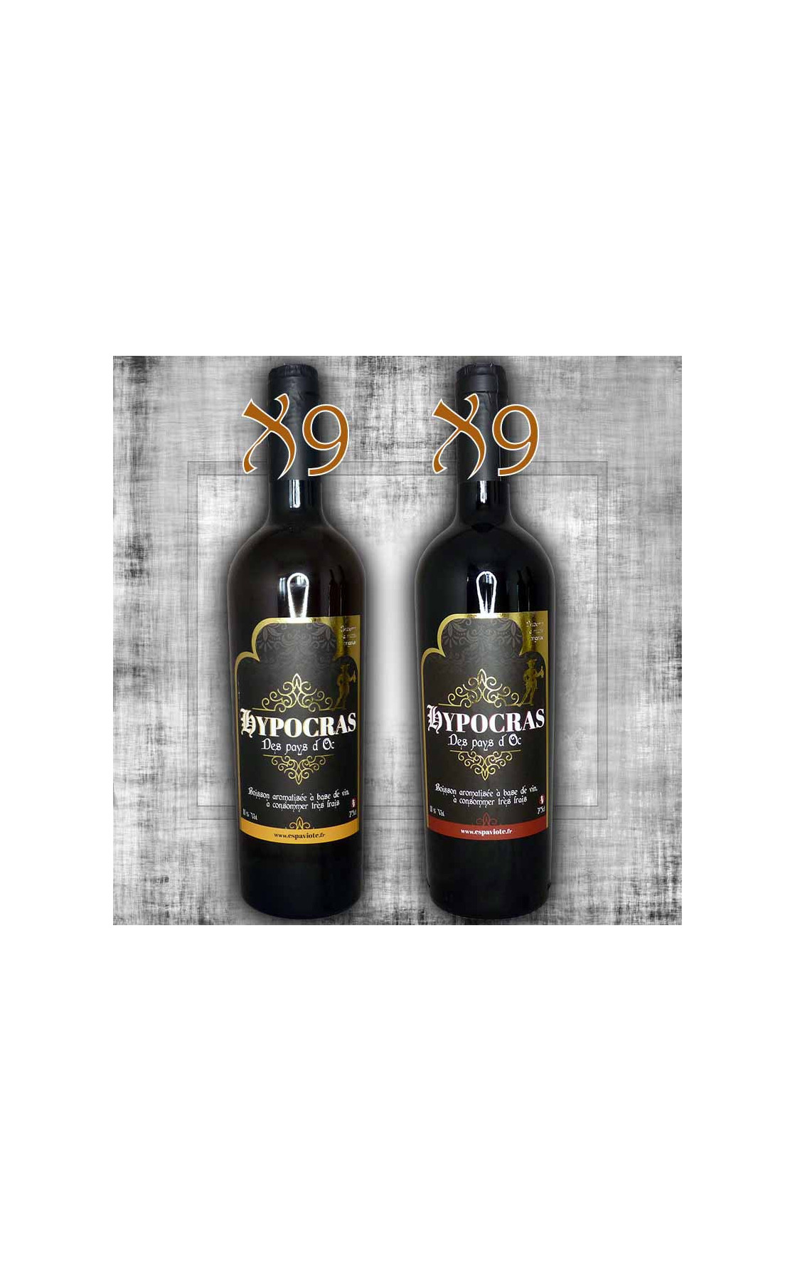 Acheter Hypocras médiéval - Vin rouge et blanc du moyen age
